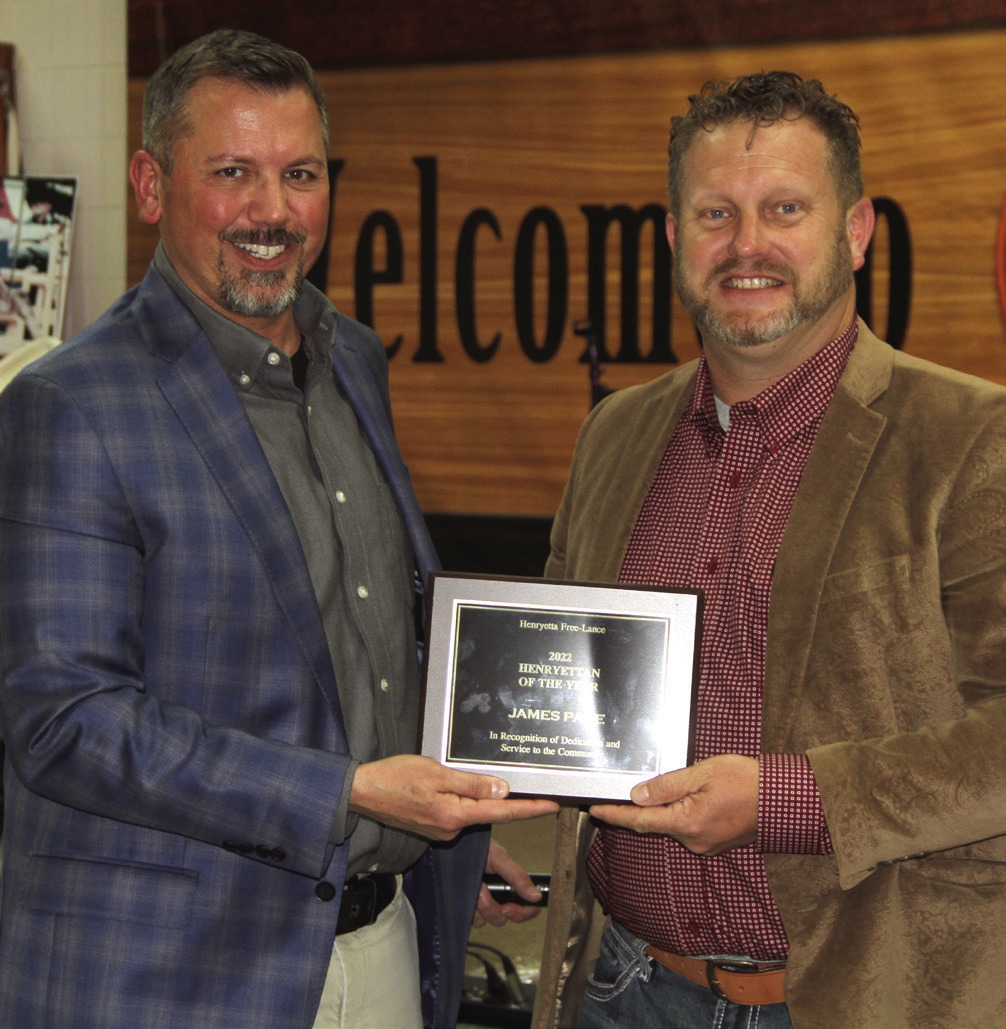 James Page Named Henryettan of the Year - Okmulgee Times